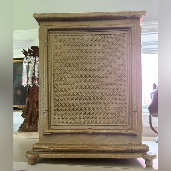 Vintage | Accents | Vintage Asian Inspired Trash Can Faux Cane And ...